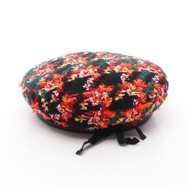 グッチ GUCCI 帽子 ウール レディース オレンジ系 / マルチカラー 729140 【中古】