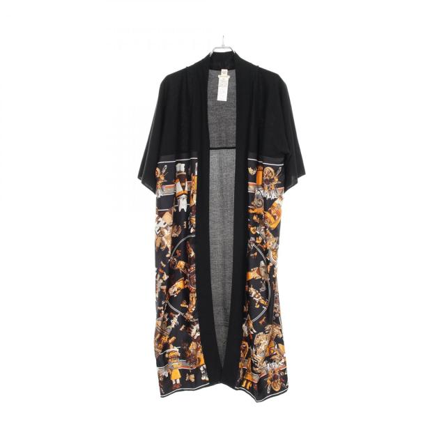 エルメス HERMES カーディガン 衣料品 トップス シルク シルク レディース ブラック系 / マルチカラー 【中古】