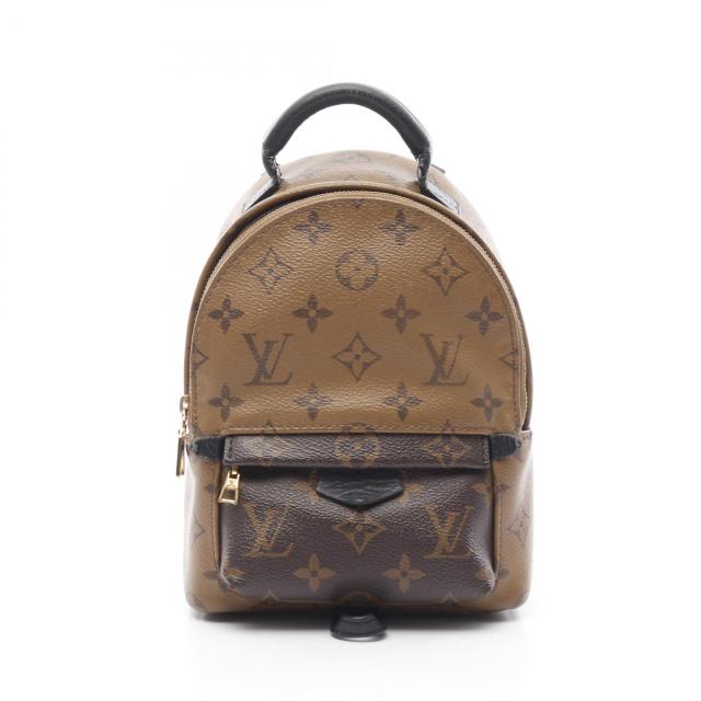 ルイ・ヴィトン LOUIS VUITTON パームスプリングス バックパック ミニ リュックサック バックパック バッグ PVCコーティングキャンバス レザー モノグラム・リバース レディース ブラウン系 M44872 【中古】