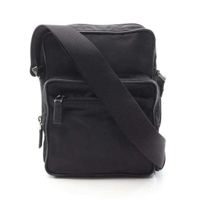 プラダ PRADA VIAGGIO ショルダーバッグ バッグ ナイロン サフィアーノレザー レディース ブラック系 V406 【中古】