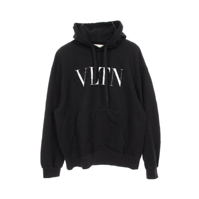 ヴァレンチノ Valentino VLTNロゴ パーカー 衣料品 トップス コットン メンズ ブラック系 【中古】