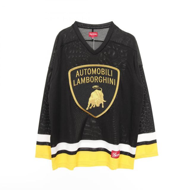シュプリーム Supreme Supreme × Automobili Lamborghini Hockey Jersey カットソー 衣料品 トップス ポリエステル メンズ ブラック系 / イエロー系 【中古】