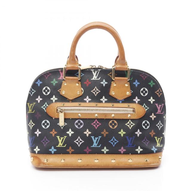 ルイ・ヴィトン LOUIS VUITTON アルマ ハンドバッグ バッグ PVCコーティングキャンバス レザー モノグラム・マルチカラー レディース ブラック系 M92646 【中古】