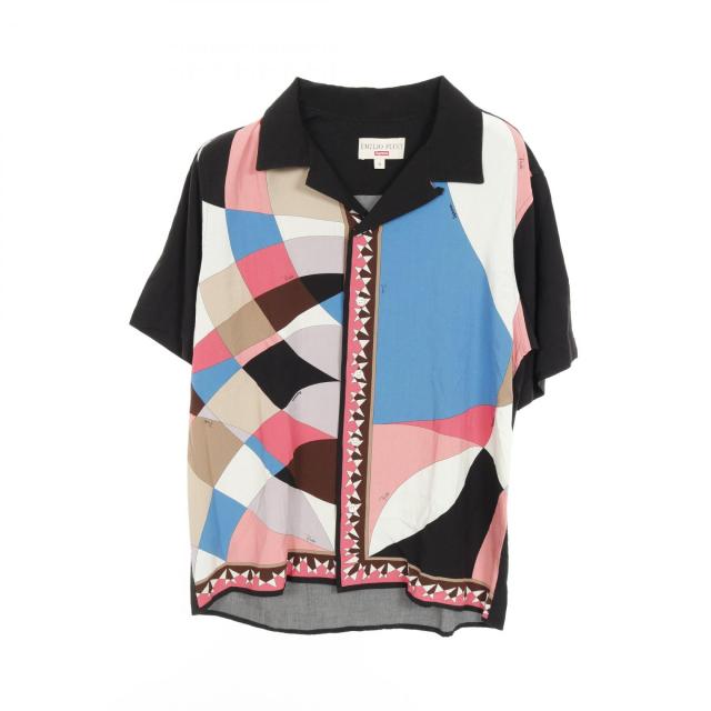 シュプリーム Supreme Supreme × EMILIO PUCCI S/S Shirt 衣料品 トップス レーヨン メンズ ブラック系 / マルチカラー 【中古】