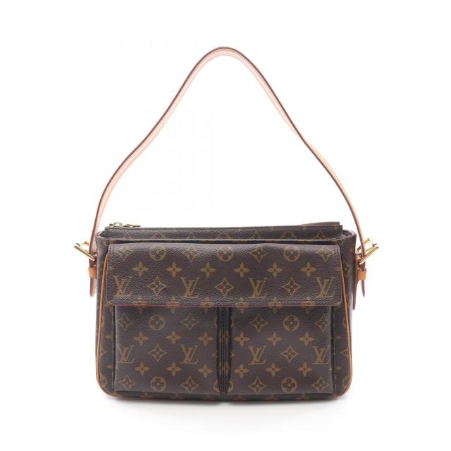 ルイ・ヴィトン LOUIS VUITTON ヴィバシテGM ショルダーバッグ バッグ PVCコーティングキャンバス レザー モノグラム レディース ブラウン系 M51163 【中古】