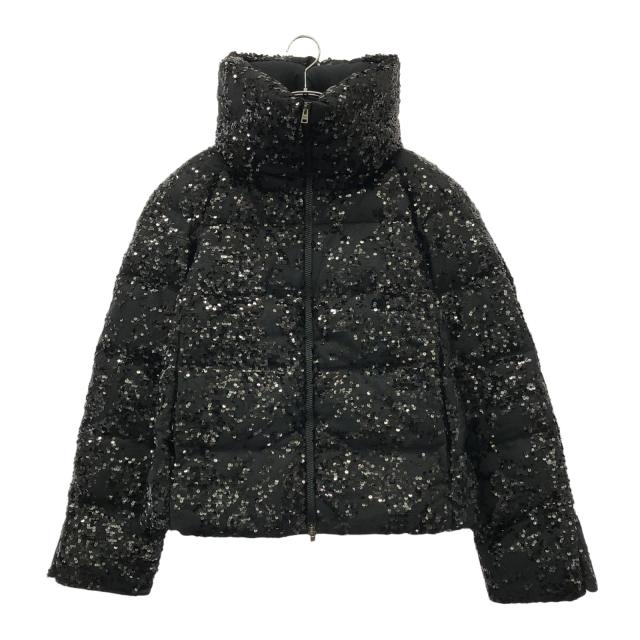 ヘルノ Herno ダウンジャケット ブラック スパンコール PI001979D ダウンジャケット 衣料品 アウター ポリエステル レディース ブラック系 【中古】