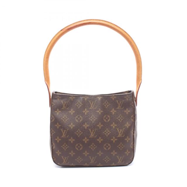 ルイ・ヴィトン LOUIS VUITTON ルーピングMM ショルダーバッグ バッグ PVCコーティングキャンバス レザー モノグラム レディース ブラウン系 M51146 【中古】