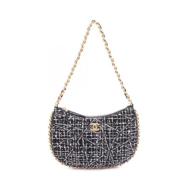 シャネル CHANEL ココマーク ショルダーバッグ バッグ ファブリック レディース ブラック系 / ホワイト系 AS4378 【中古】