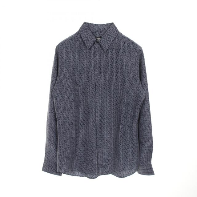 フェンディ FENDI ズッカ カリグラフィ 衣料品 トップス シルク メンズ グレー系 / ブラック系 FS0585 AI8P 【中古】