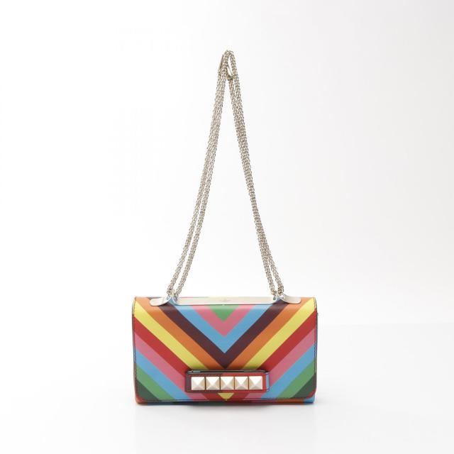 ヴァレンチノ Valentino ロックスタッズ ショルダーバッグ バッグ レザー レディース マルチカラー 【中古】