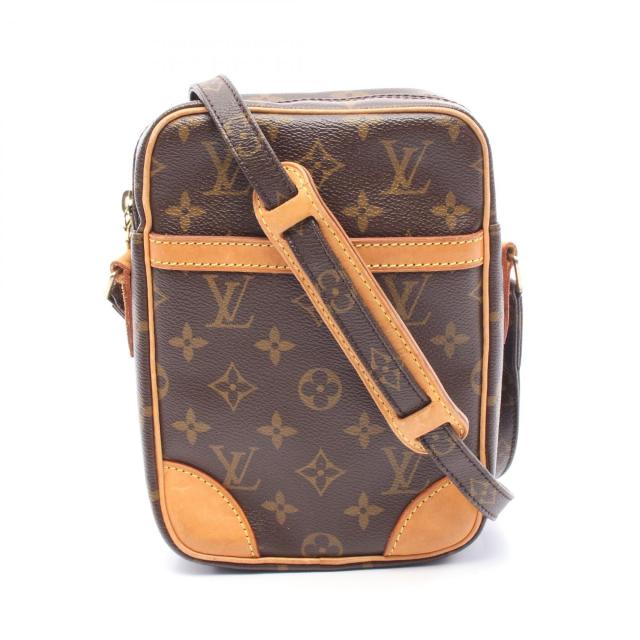 ルイ・ヴィトン LOUIS VUITTON ダヌーブ ショルダーバッグ バッグ PVCコーティングキャンバス レザー モノグラム レディース ブラウン系 M45266 【中古】
