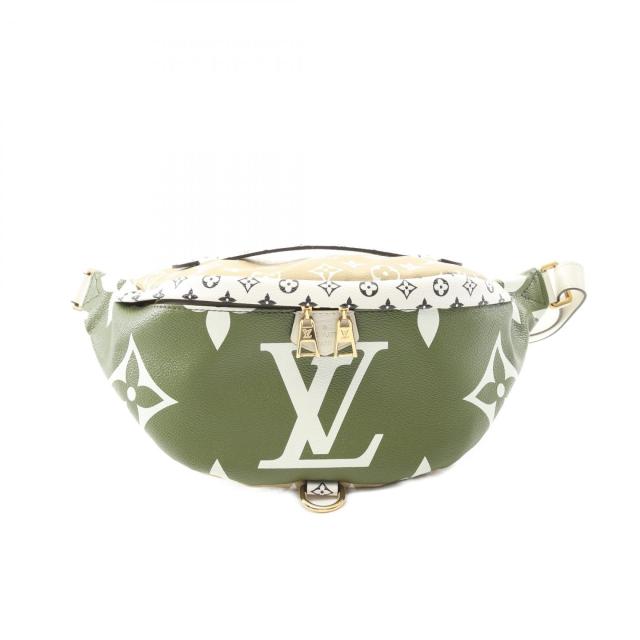 ルイ・ヴィトン LOUIS VUITTON バムバッグMM ウエストバッグ ボディバッグ バッグ PVCコーティングキャンバス レザー モノグラム・ジャイアント レディース カーキ系 / ベージュ系 / マルチカラー M44611 【中古】