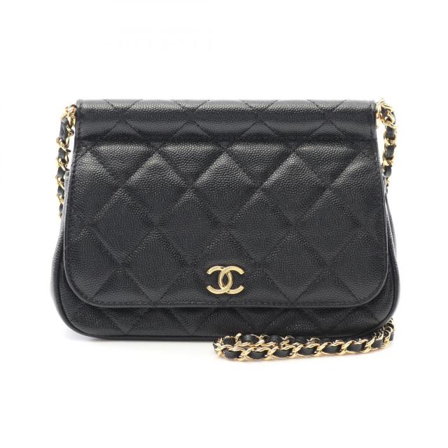 シャネル CHANEL マトラッセ ショルダーバッグ バッグ カーフ（牛革） レディース ブラック系 【中古】
