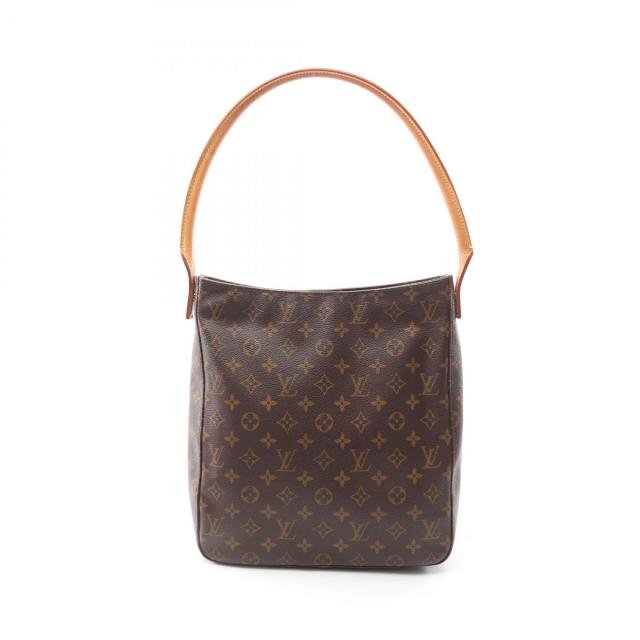ルイ・ヴィトン LOUIS VUITTON ルーピングGM ショルダーバッグ バッグ PVCコーティングキャンバス レザー モノグラム レディース ブラウン系 M51145 【中古】