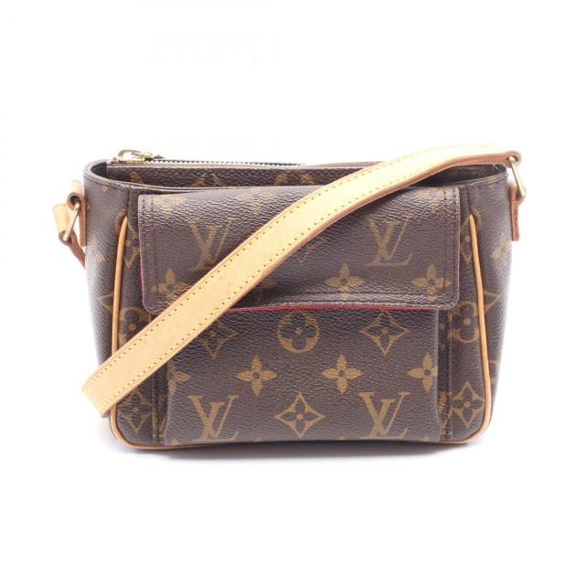 ルイ・ヴィトン LOUIS VUITTON ヴィバシテPM ショルダーバッグ バッグ PVCコーティングキャンバス レザー モノグラム レディース ブラウン系 M51165 【中古】