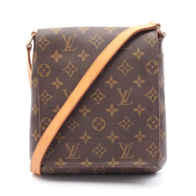 ルイ・ヴィトン LOUIS VUITTON ミュゼットサルサ ショートストラップ ショルダーバッグ バッグ PVCコーティングキャンバス レザー モノグラム レディース ブラウン系 M51258 【中古】