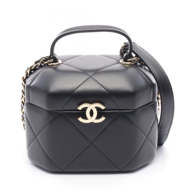 シャネル CHANEL マトラッセ スモールバニティ ショルダーバッグ バッグ レザー レディース ブラック系 【中古】