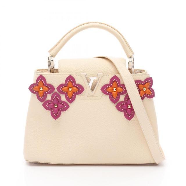 ルイ・ヴィトン LOUIS VUITTON フラワーティンセル カプシーヌBB ハンドバッグ バッグ レザー トリヨンレザー トリヨンレザー レディース アイボリー系 M53661 【中古】