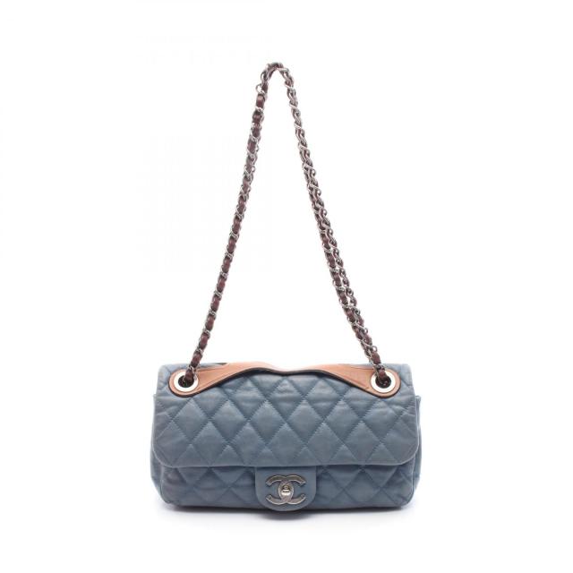 シャネル CHANEL マトラッセ ショルダーバッグ バッグ レザー レディース ブルー系 / ブラウン系 【中古】