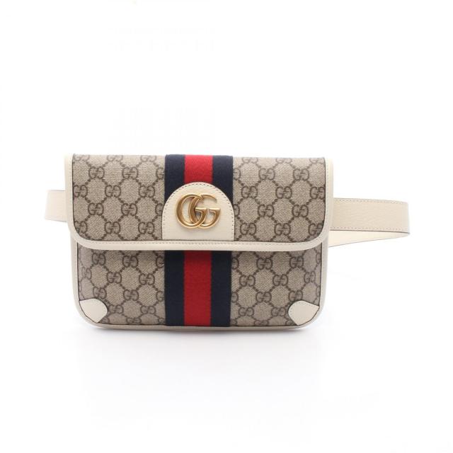 グッチ GUCCI GGスプリーム オフィディア ベルトバッグ ウエストバッグ ボディバッグ バッグ PVCコーティングキャンバス レザー メンズ ベージュ系 / アイボリー系 / マルチカラー 674081 【中古】