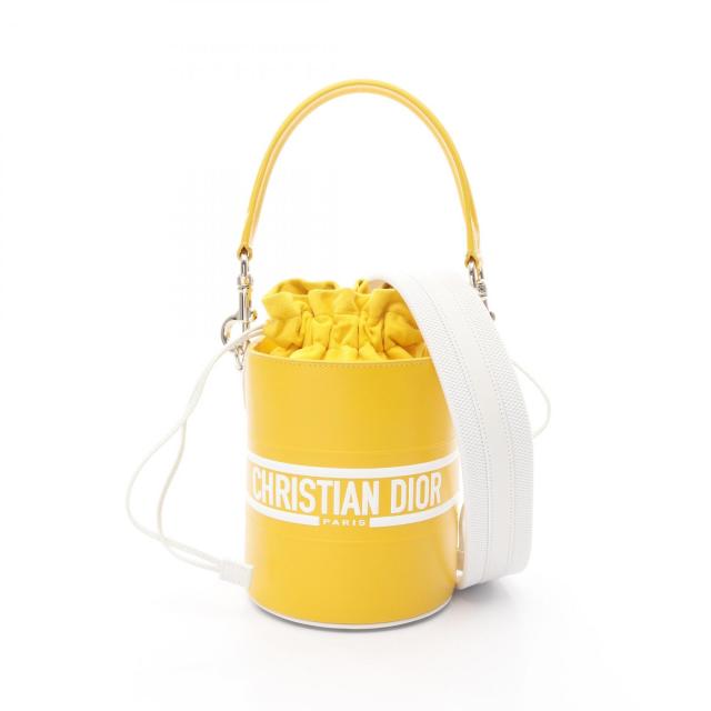 ディオール Dior ヴァイブ マイクロバケット ハンドバッグ レザー ハンドバッグ バッグ レザー レディース イエロー系 / ホワイト系 S6250OSGQ 【中古】