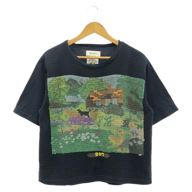 ミュベール MUVEIL ニット ニット 衣料品 トップス コットン レディース ネイビー系 MA224UTS003 【中古】