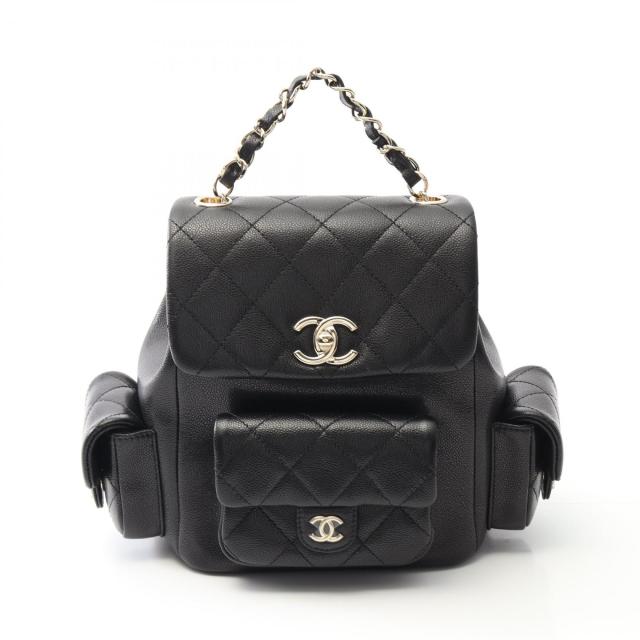 シャネル CHANEL マトラッセ リュックサック バックパック バッグ カーフ（牛革） レディース ブラック系 AS4399 【中古】