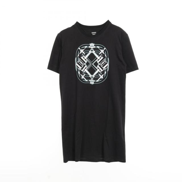 エルメス HERMES カルトゥッシュ ワンピース 衣料品 トップス コットン レディース ブラック系 【中古】