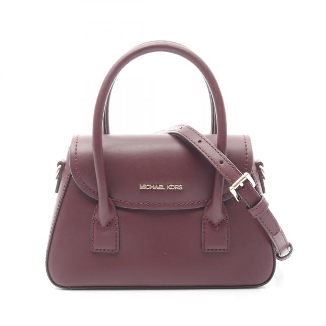 マイケルコース Michael Kors スモール サッチェル クロスボディ ハンドバッグ バッグ レザー レディース ボルドー系 35F4G3OC5L 【中古】