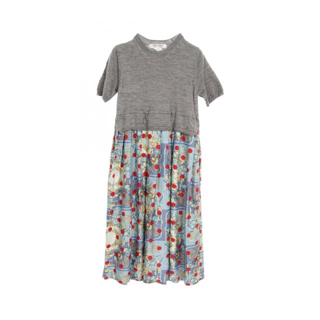 コムデギャルソン COMME des GARCONS ワンピース 衣料品 トップス シルク ウール アクリル レディース グレー系 / マルチカラー RT-O025 【中古】