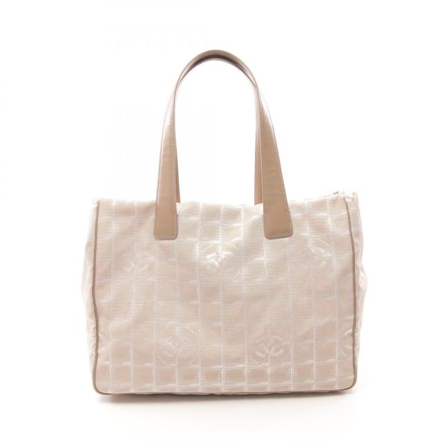 シャネル CHANEL ニュートラベルラインMM トートバッグ バッグ レザー ナイロンキャンバス レディース ピンク系 A15991 【中古】