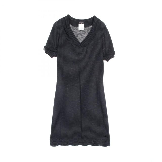 シャネル CHANEL ワンピース 衣料品 トップス レーヨン レディース ブラック系 / グレー系 P41415K03035 【中古】