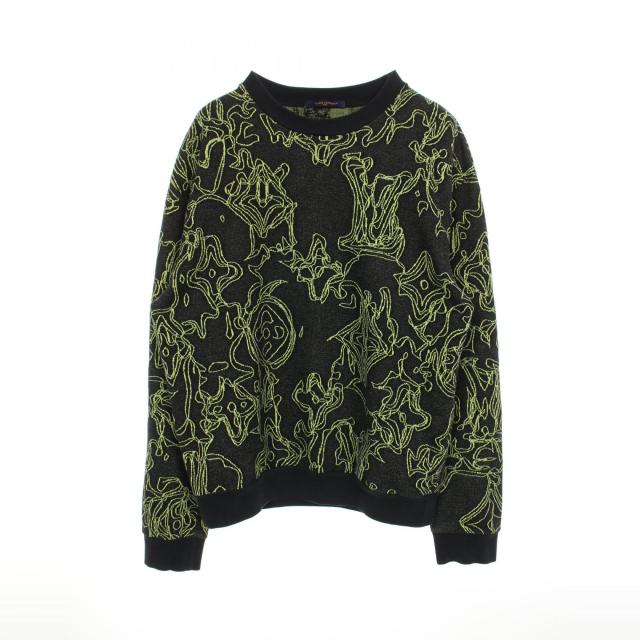 ルイ・ヴィトン LOUIS VUITTON ウェイビーモノグラム ニット 衣料品 トップス コットン メンズ ブラック系 / グリーン系 RM232M Z64 HPY11W 【中古】