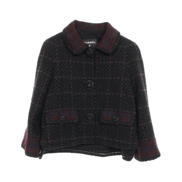 シャネル CHANEL ココマークボタン 衣料品 アウター ウール レディース ブラック系 / マルチカラー P52276W05708 【中古】