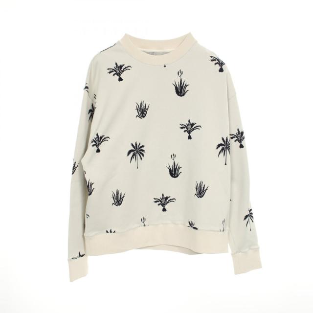 ジルサンダー JIL SANDER Palm Tree Intarsia スウェット 衣料品 トップス ポリエステル メンズ アイボリー系 / ネイビー系 J22GU0105 【中古】