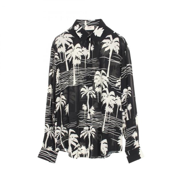 セリーヌ CELINE 衣料品 トップス レーヨン メンズ ブラック系 / ホワイト系 2C028466M 【中古】