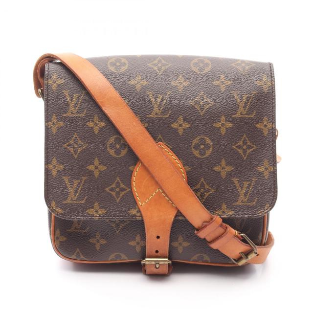 ルイ・ヴィトン LOUIS VUITTON カルトシエールMM ショルダーバッグ バッグ PVCコーティングキャンバス レザー モノグラム レディース ブラウン系 M51253 【中古】