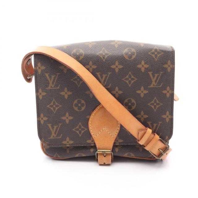 ルイ・ヴィトン LOUIS VUITTON カルトシエールMM ショルダーバッグ バッグ PVCコーティングキャンバス レザー モノグラム レディース ブラウン系 M51253 【中古】