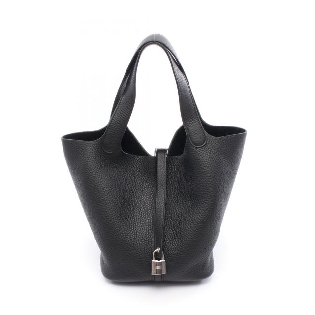 エルメス HERMES ピコタンロックMM ハンドバッグ バッグ レザー トリヨンクレマンス トリヨンクレマンス レディース ブラック系 【中古】