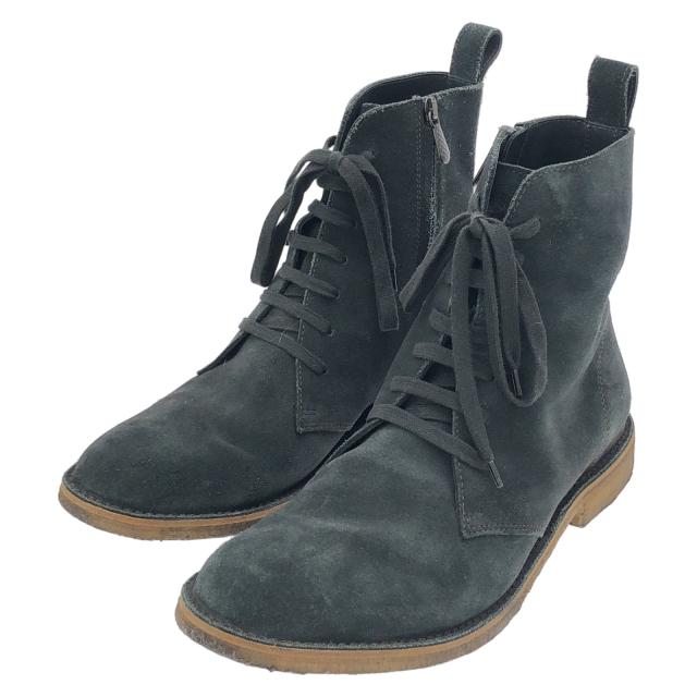 ボッテガヴェネタ BOTTEGA VENETA スエード ブーツ ダークグレー ブーツ 靴 スウェード メンズ グレー系 【中古】