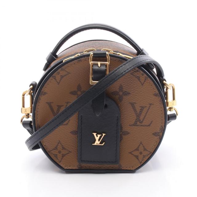 ルイ・ヴィトン LOUIS VUITTON ミニ ボワット シャポー ハンドバッグ バッグ PVCコーティングキャンバス レザー モノグラム・リバース レディース ブラウン系 / ブラック系 M68276 【中古】