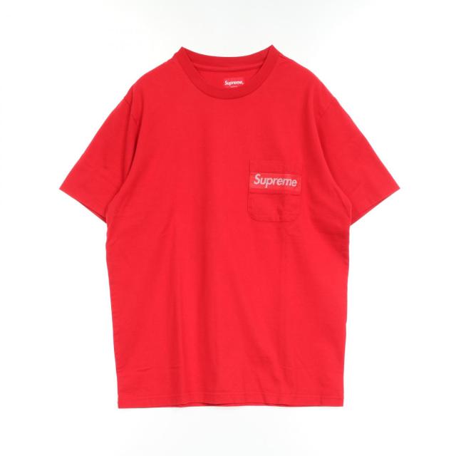 シュプリーム Supreme Mesh Stripe Pocket カットソー 衣料品 トップス コットン メンズ レッド系 【中古】