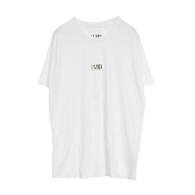 エムエムシックス MM6 Numeric シグネチャー カットソー 衣料品 トップス コットン メンズ レディース ホワイト系 【中古】