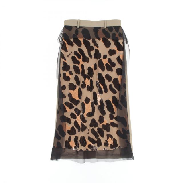 サカイ Sacai スカート 衣料品 ボトムス ウール ポリエステル レディース カーキ系 / ベージュ系 / ブラック系 22-06134 【中古】