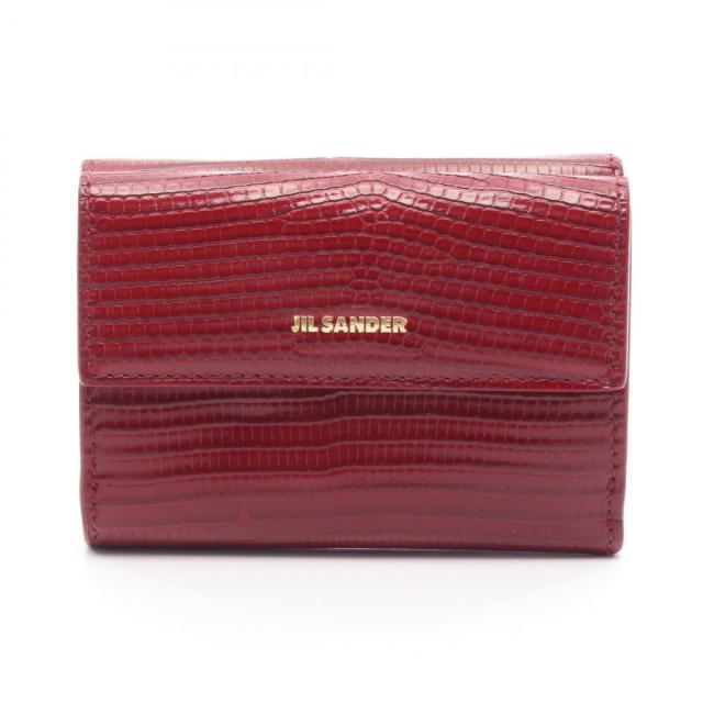 ジルサンダー JIL SANDER BABY WALLET 三つ折り財布 財布 レザー レディース レッド系 J07UI0009 【中古】