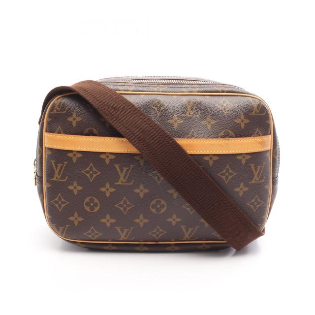 ルイ・ヴィトン LOUIS VUITTON リポーターPM ショルダーバッグ バッグ PVCコーティングキャンバス レザー モノグラム レディース ブラウン系 M45254 【中古】