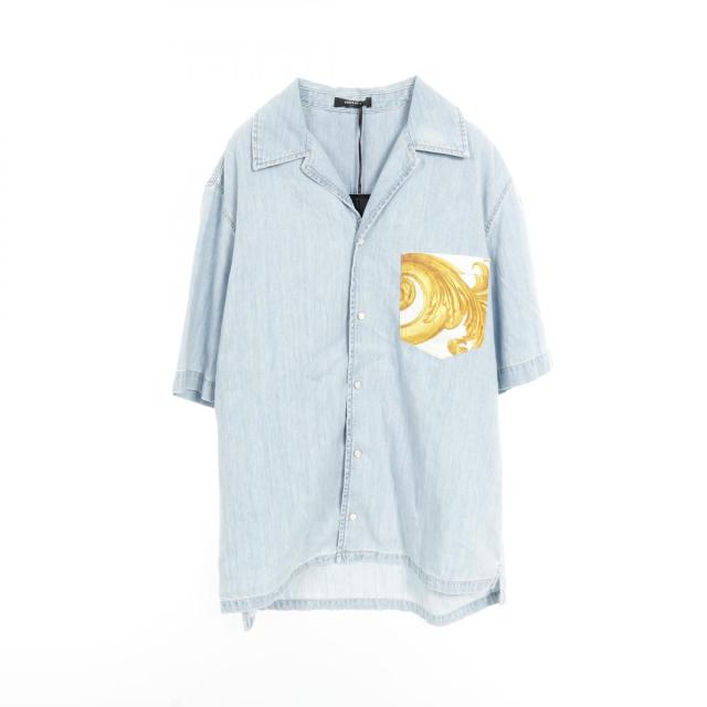 ヴェルサーチ VERSACE デニム 衣料品 トップス コットン メンズ ブルー系 1014409 1A10 【中古】