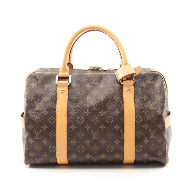 ルイ・ヴィトン LOUIS VUITTON キャリーオール モノグラム ボストンバッグ バッグ PVCコーティングキャンバス レザー メンズ レディース ブラウン系 M40074 【中古】