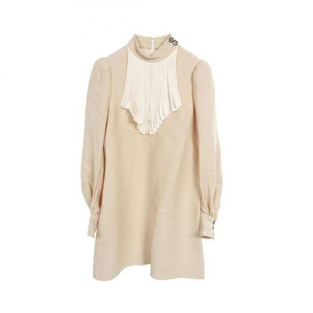 ルイ・ヴィトン LOUIS VUITTON ワンピース 衣料品 トップス シルク ウール レディース ベージュ系 【中古】