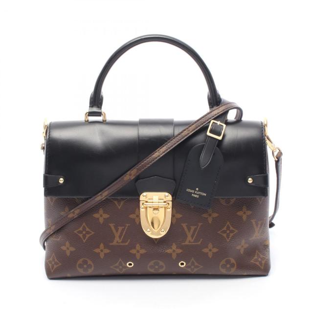 ルイ・ヴィトン LOUIS VUITTON ワンハンドル フラップバッグ MM モノグラム ノワール ハンドバッグ バッグ PVCコーティングキャンバス レザー レディース ブラウン系 / ブラック系 M43125 【中古】
